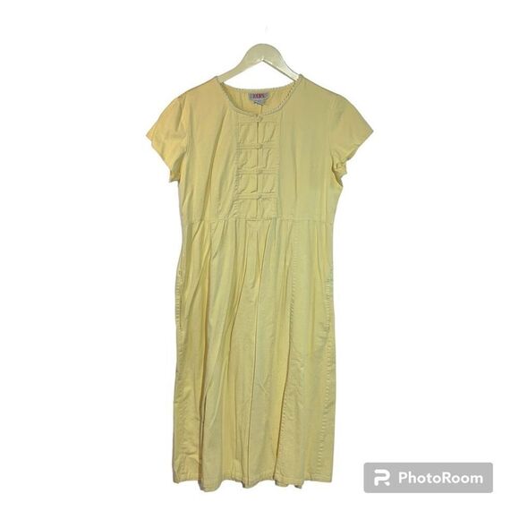 Fads | Dresses | Vintage Fads Maxi Dress Womens 4 Yellow Denimdrop ...